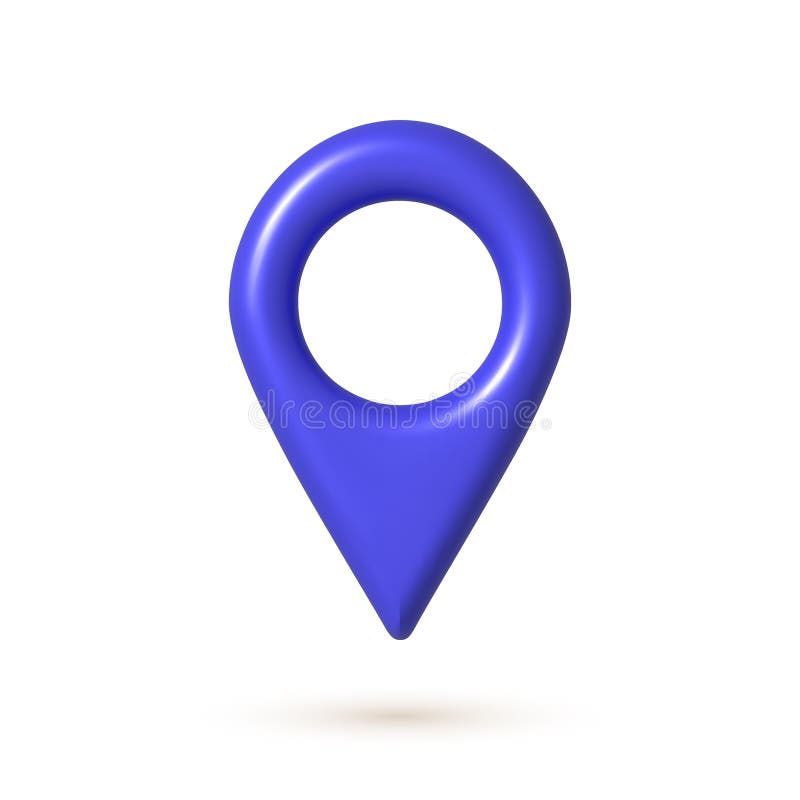 Purple 3d Map Geo Pin Icon. Web Location Pointer. 3d Realistic Vector ...