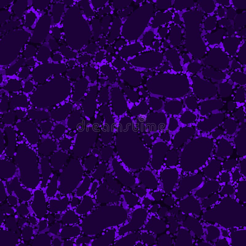 Purple Dark Cosmic Cells. Vector Illustration Seamless Pattern ...