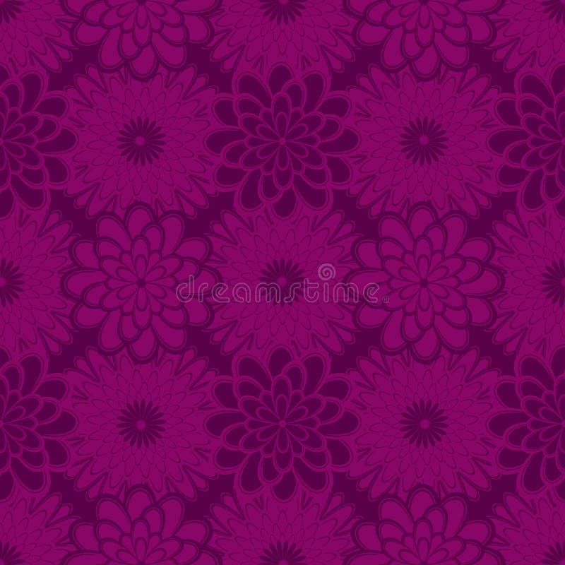 Purple Dark Seamless Pattern Stock Vector - Illustration of retro ...