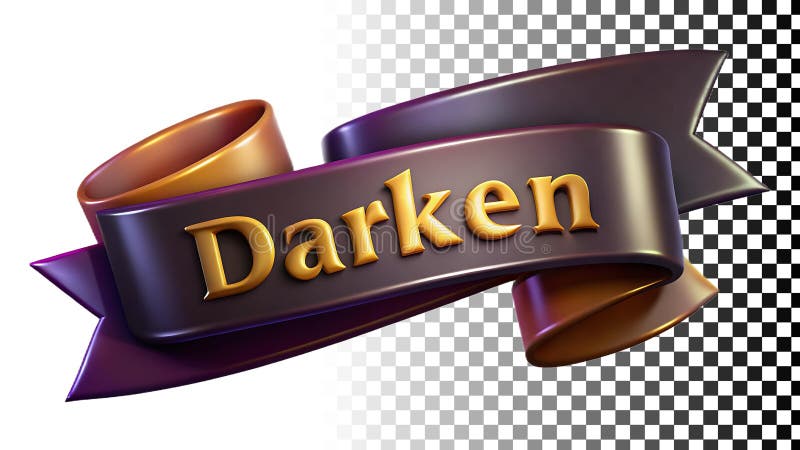 Darken Banner, Text Effect and Design Element Illustration Png ...