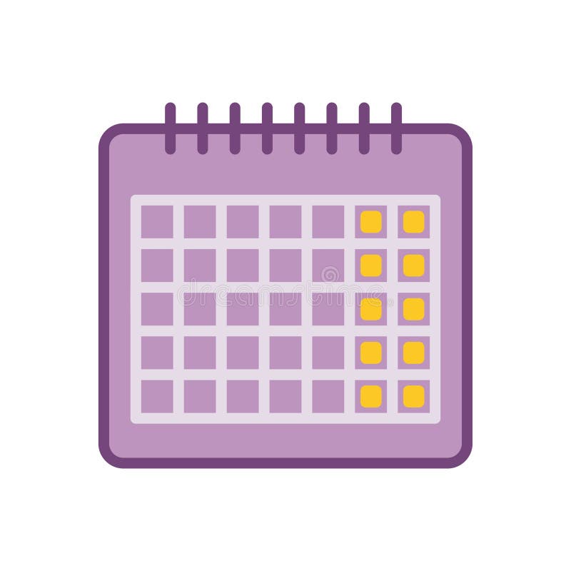 Purple date icon stock vector. Illustration of icon - 211205283
