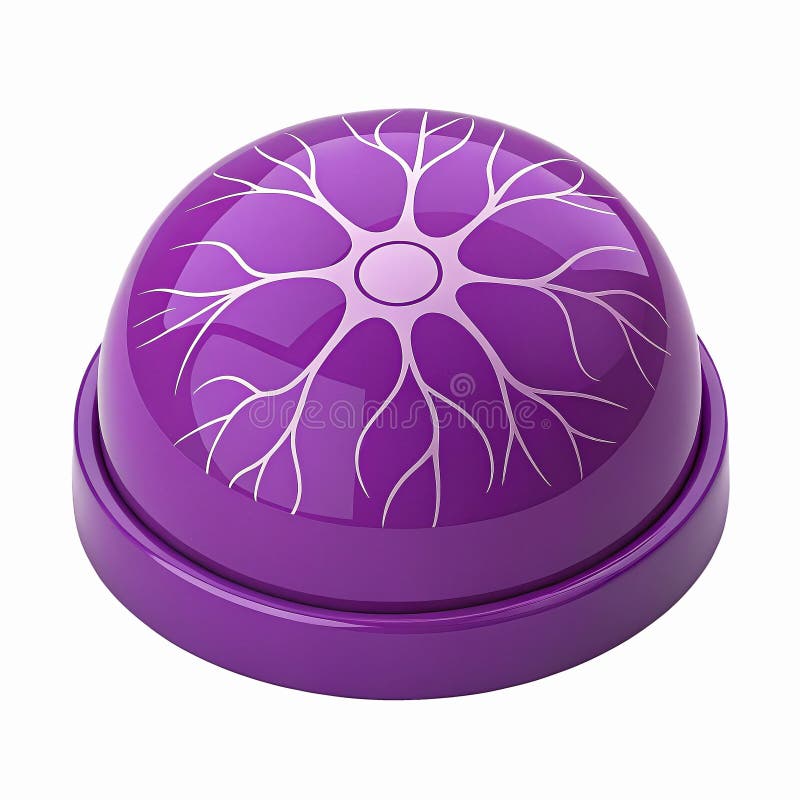 Purple Decorative Dome with Intricate Root Design on Transparent ...