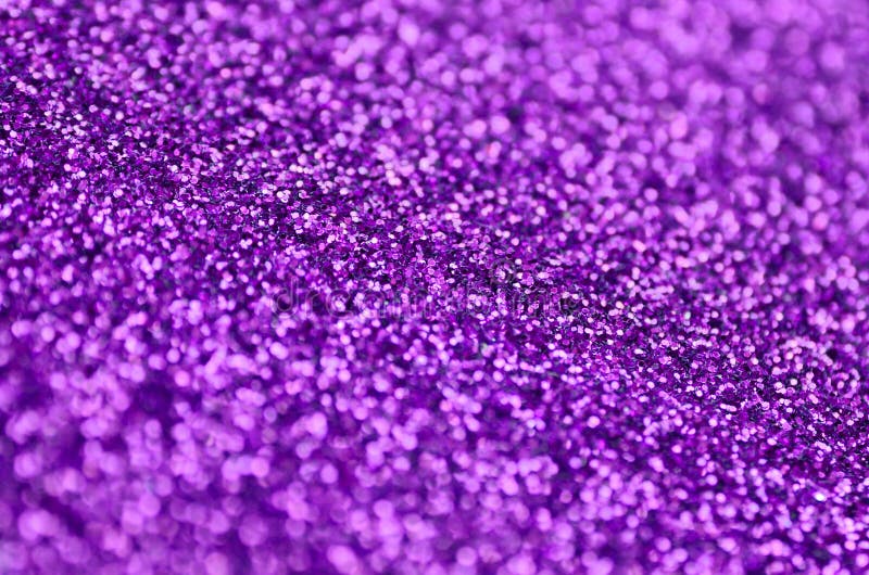 Purple Decorative Sequins. Background Image with Shiny Bokeh Lights ...