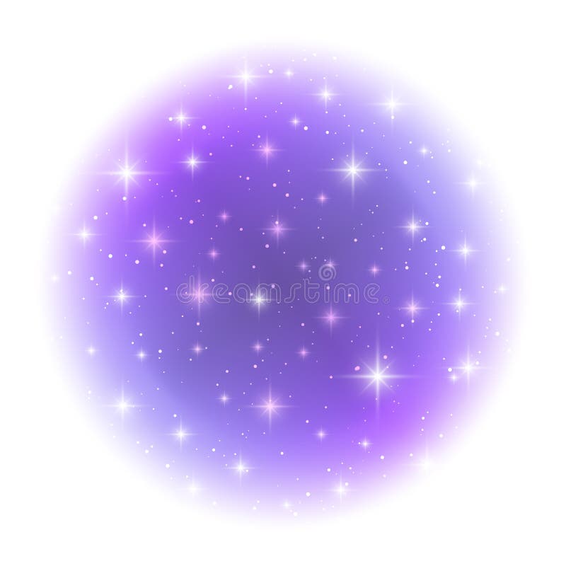 Purple Design Element with Stars Stock Vector - Illustration of round ...