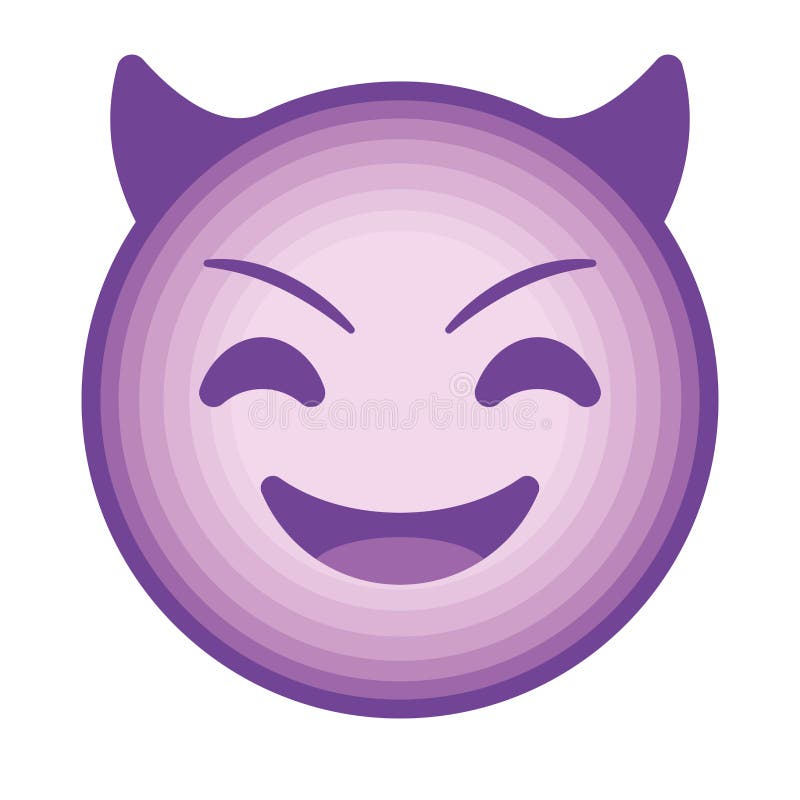 Purple devil emoji stock vector. Illustration of happy - 246566515