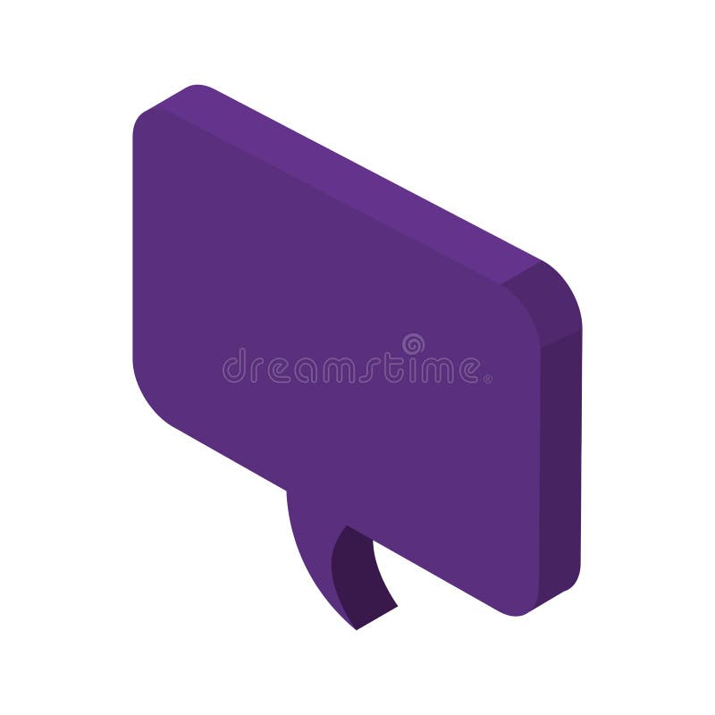 Purple dialog boxes in 3d stock vector. Illustration of message - 80877800
