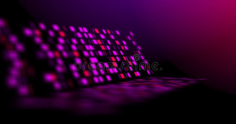 Purple Digital Background, Technology Design. Pixel Lights Layout with ...