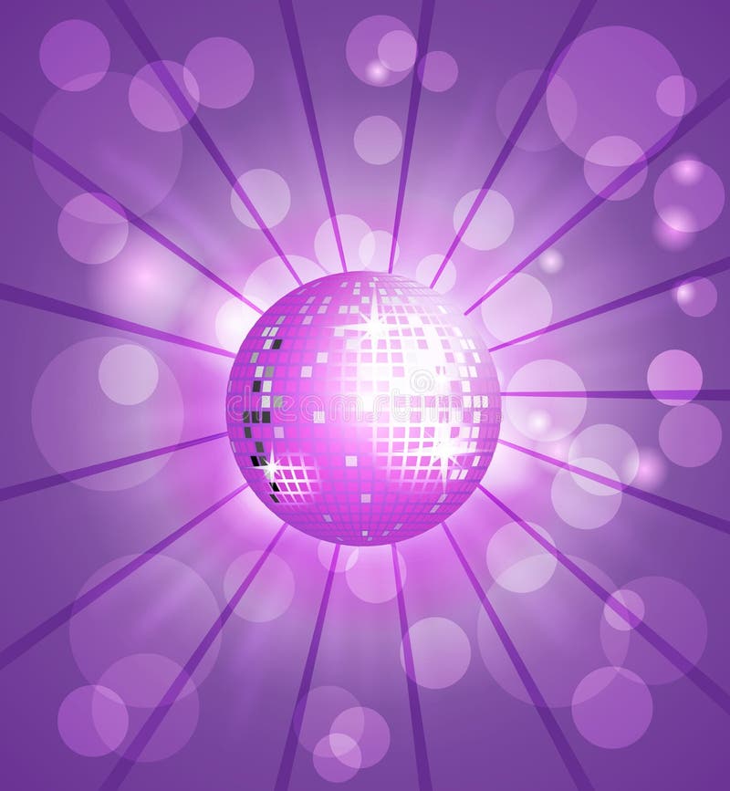 Night Party. Disco Ball Background. Night Dance Party Music. Shining ...