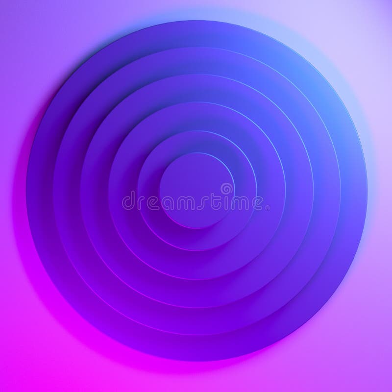 Purple disk 3d rendering stock illustration. Illustration of pedestal ...