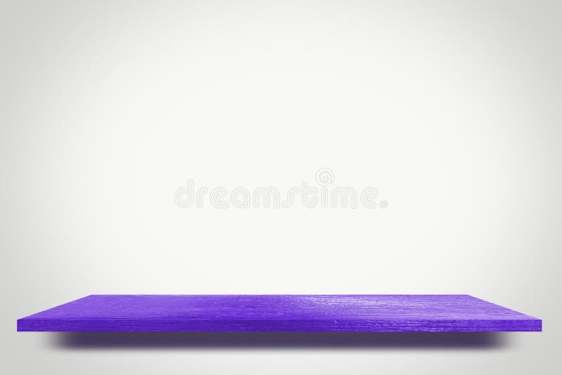 Purple Display Shelf Table Counter with Copy Space for Advertising ...