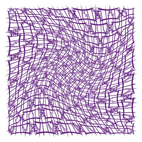 Purple Distorted Grid. Abstract Mesh Pattern. Wavy Vector Texture ...