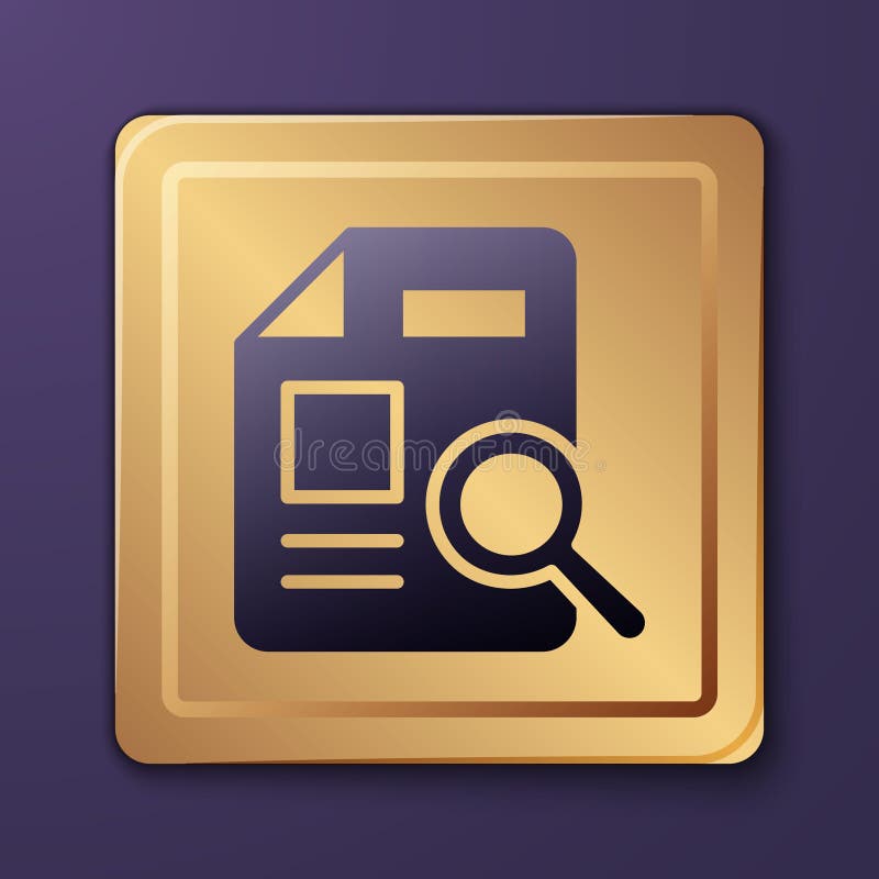 Purple Document with Graph Chart Icon Isolated on Purple Background ...