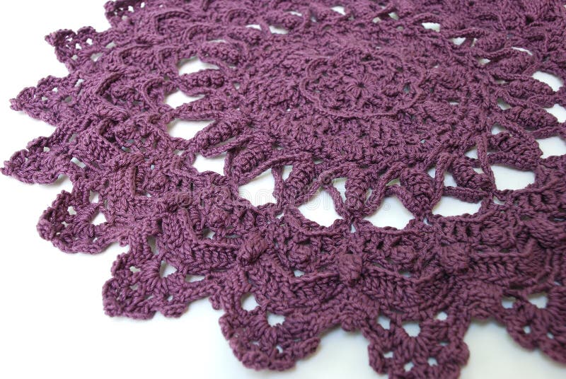 Purple doily stock photo. Image of crafting, gorgeous - 5318482