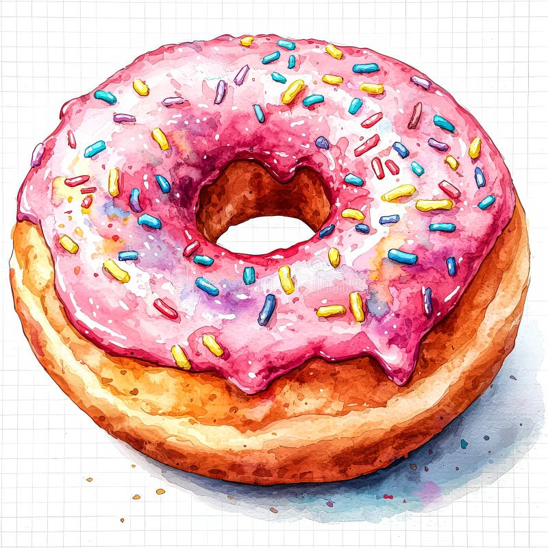 Purple Donut with Blueberry Sprinkles and Icing Drips. Stock Image ...