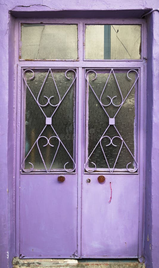 Purple Door stock photo. Image of rusty, dirty, iron - 56597714