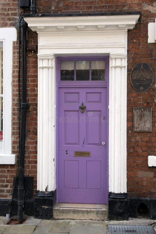 A purple door stock image. Image of outside, paint, rustic - 176469349