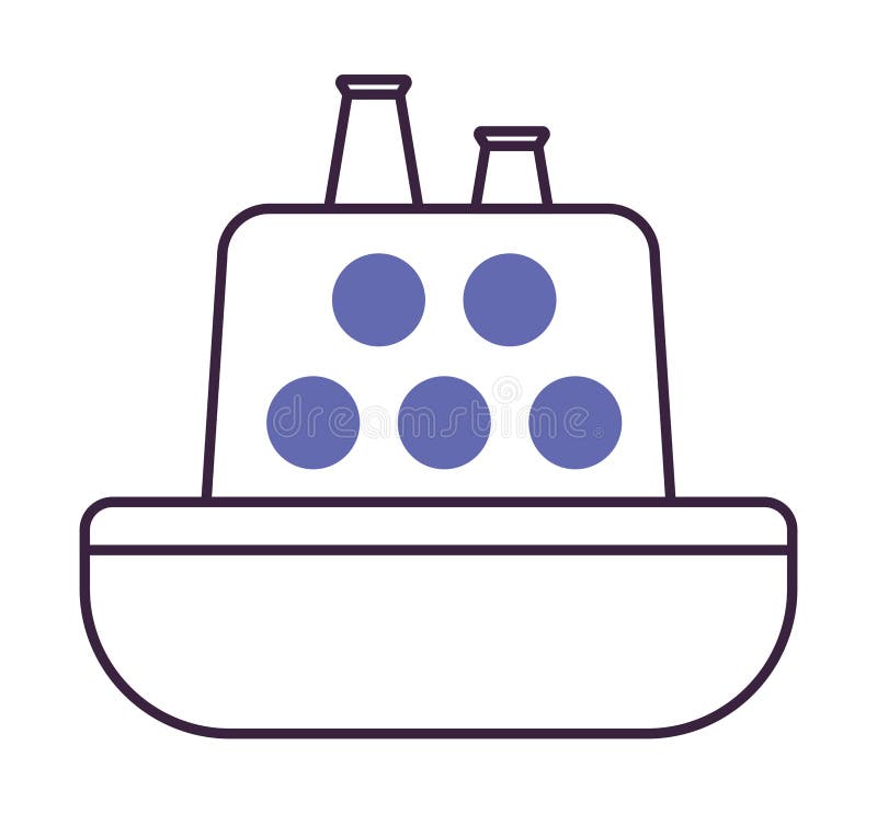 Purple Boat Icon, Cartoon Style Stock Vector - Illustration of cartoon ...