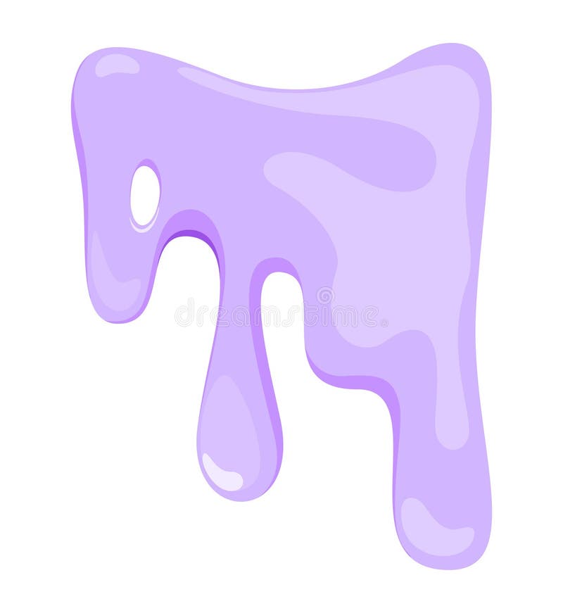 A Purple Dripping Shape with Smooth Curves and Gradients Flat Vector ...