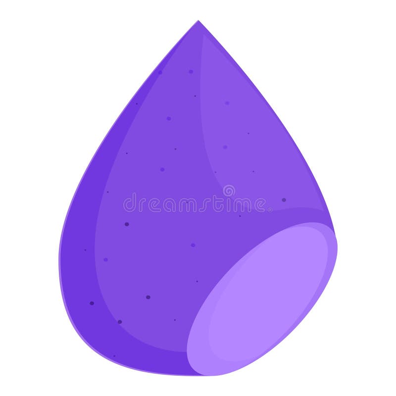 Purple Drop Shining with Glossy Highlights on White Background Stock ...