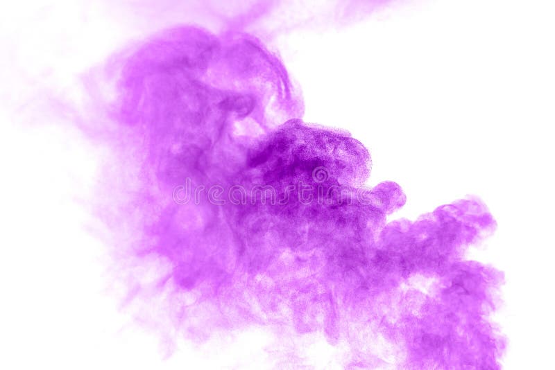 Purple Dust Powder Explosion. Stock Photo - Image of explosion ...