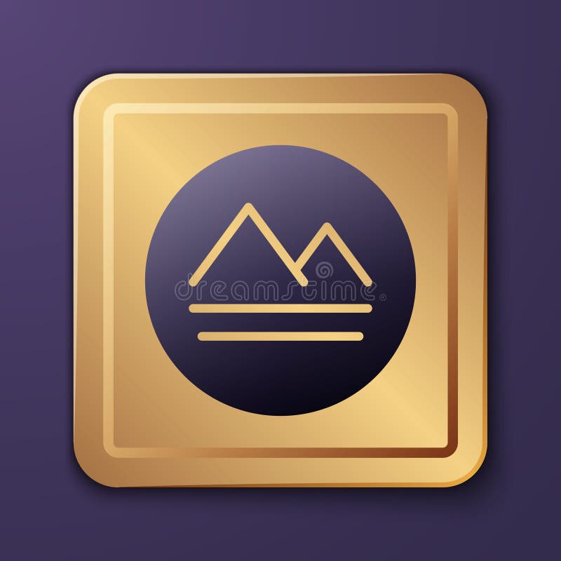 Purple Earth Element of the Symbol Alchemy Icon Isolated on Purple ...