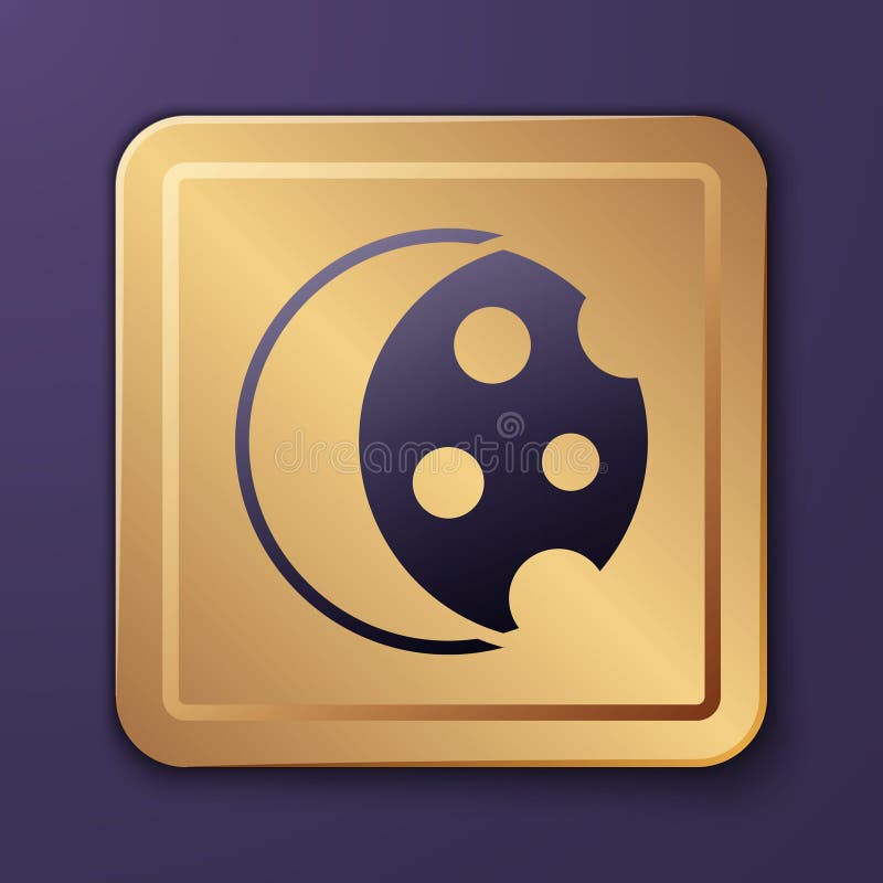 Sun Eclipse Purple Color Fire Dark Background Vector Moon Design Style ...