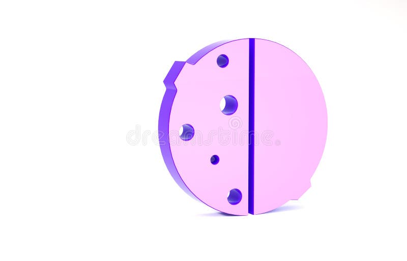 Purple Eclipse of the Sun Icon Isolated on White Background. Total ...