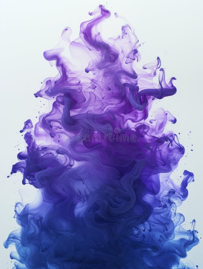 Purple Element Splash in Watercolor Style Generative AI Stock ...