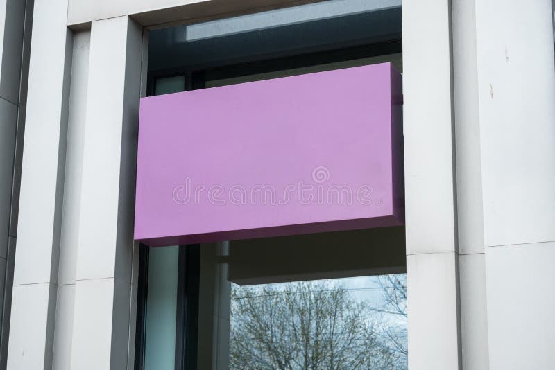 Purple Empty blank sign stock image. Image of outdoor - 225543627
