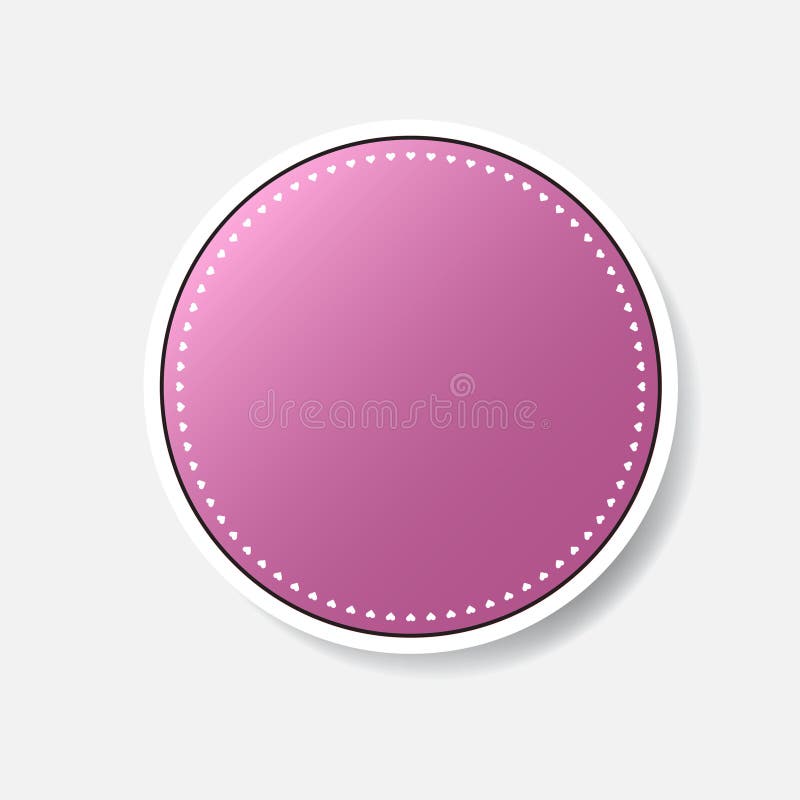 Purple Empty Circle Sticker, Vector Illustration EPS10. Stock Vector ...