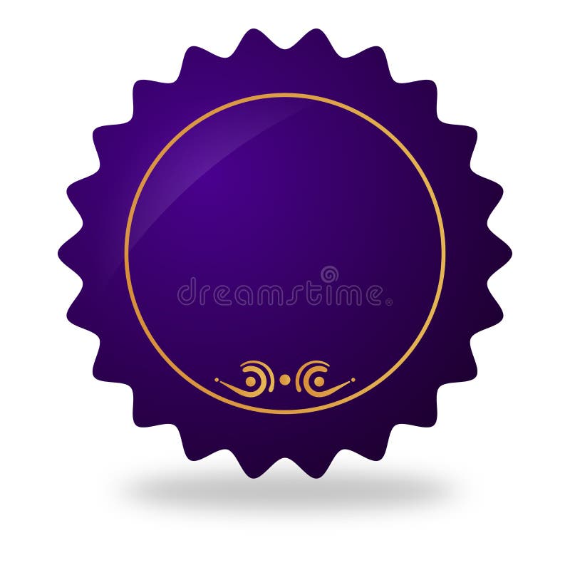 Purple Empty Label, Badge or Token Element on White Stock Illustration ...