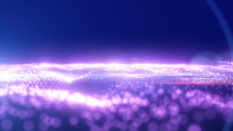 Purple Energy Glowing Magic Waves High Tech Digital Iridescent with ...