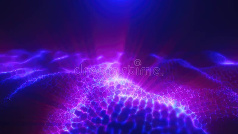 Purple Energy Magic Digital High Tech Waves with Light Rays Lines Stock ...