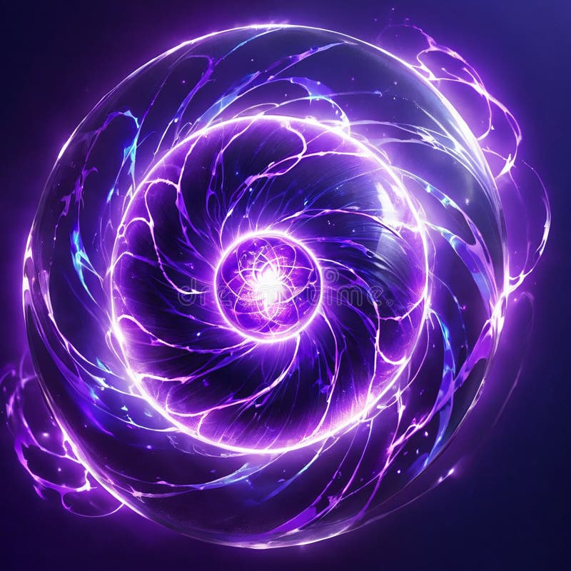 Purple Energy Orb with Swirling Light Stock Photo - Image of aura, plasma: 353262876