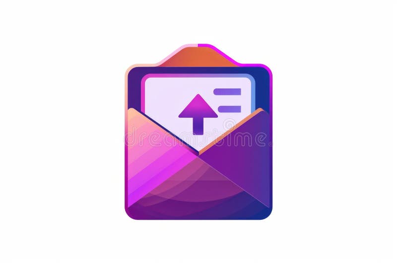 A Purple Envelope with an Arrow Inside, Suitable for Business or ...