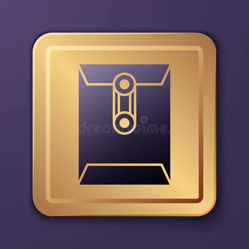 Purple Envelope Icon Isolated on Purple Background. Email Message ...