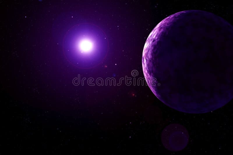 Purple Exoplanet in Deep Space. Elements of this Image Furnished by ...
