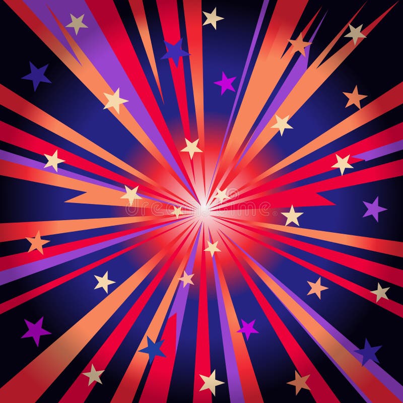 Red Purple Rays Starburst Holiday Background Stock Vector ...