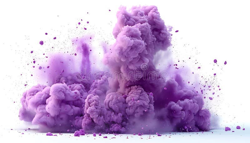 "Purple Explosion Smoke - Dynamic Image Design with Centered Effect on ...
