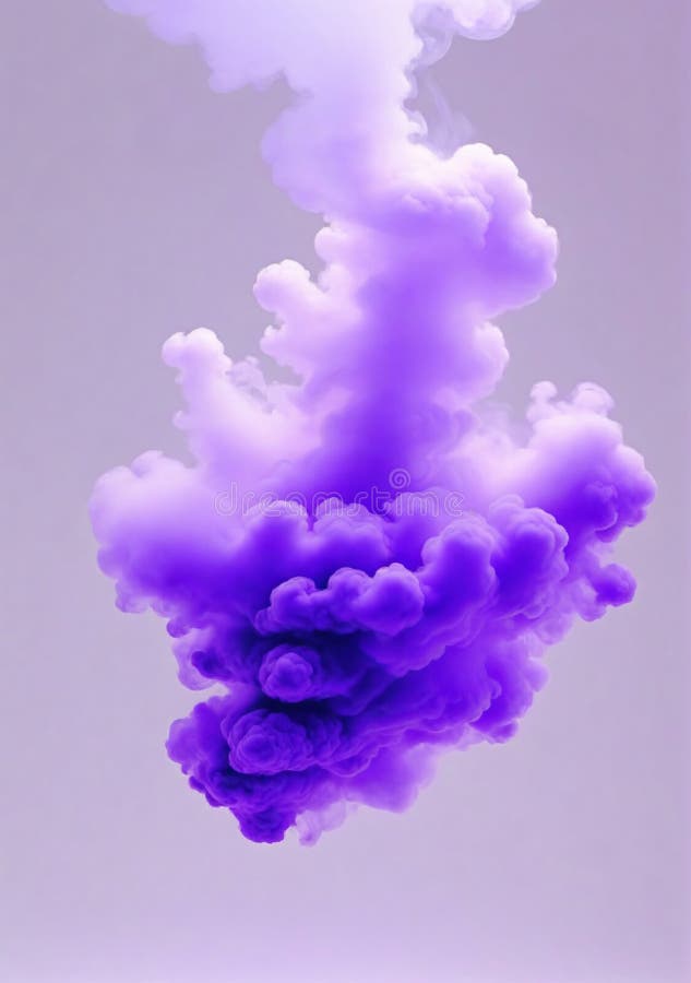 Purple Explosion Smoke Isolated on a White Background. Generative AI ...
