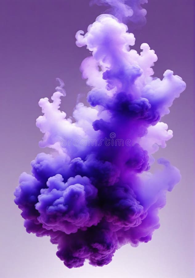 Purple Explosion Smoke Isolated on a White Background. Generative AI ...
