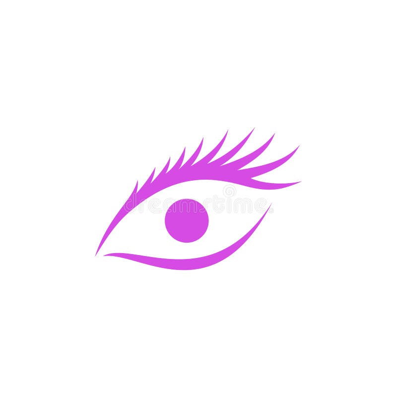 Purple Eye Eyebrow Logo Design Vector Stock Vector - Illustration of ...