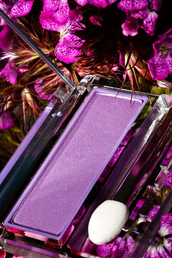Purple Eye Shadow in a Compact Stock Photo - Image of details ...