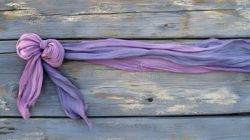 Purple Fabric Draped on Weathered Wooden Boards Stock Illustration ...