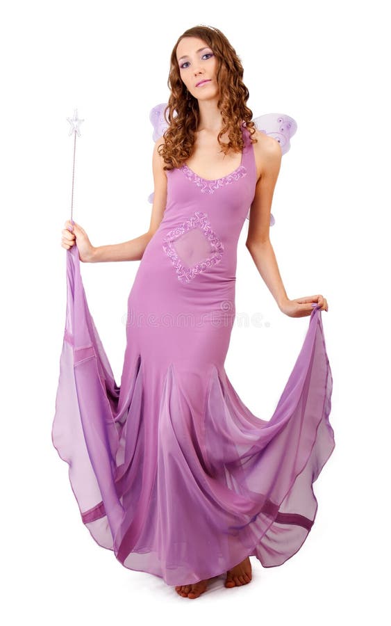 Purple fairy. stock image. Image of cute, dress, costume - 15955513