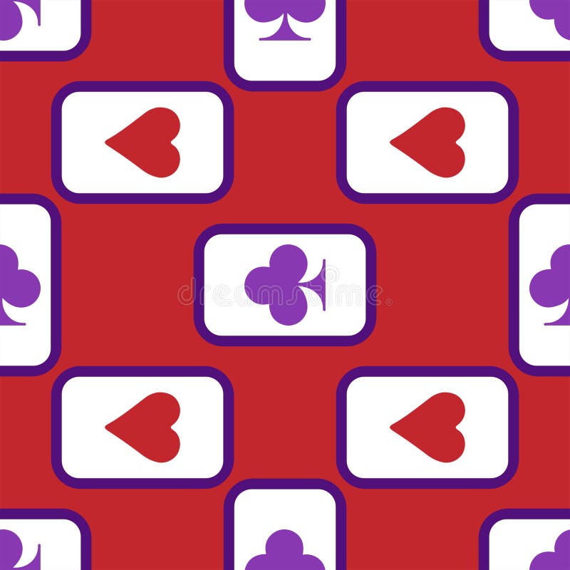 Purple Falling Playing Cards Seamless Pattern Stock Vector ...