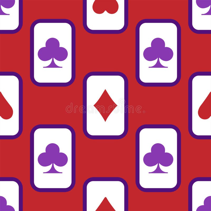 Purple Falling Playing Cards Seamless Pattern Stock Vector - Illustration of vector, isolated ...