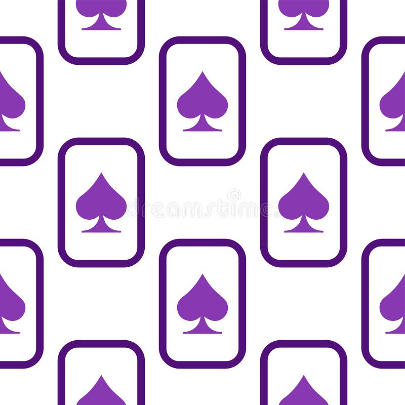 Purple Falling Playing Cards Seamless Pattern. Poker and Wonderland ...