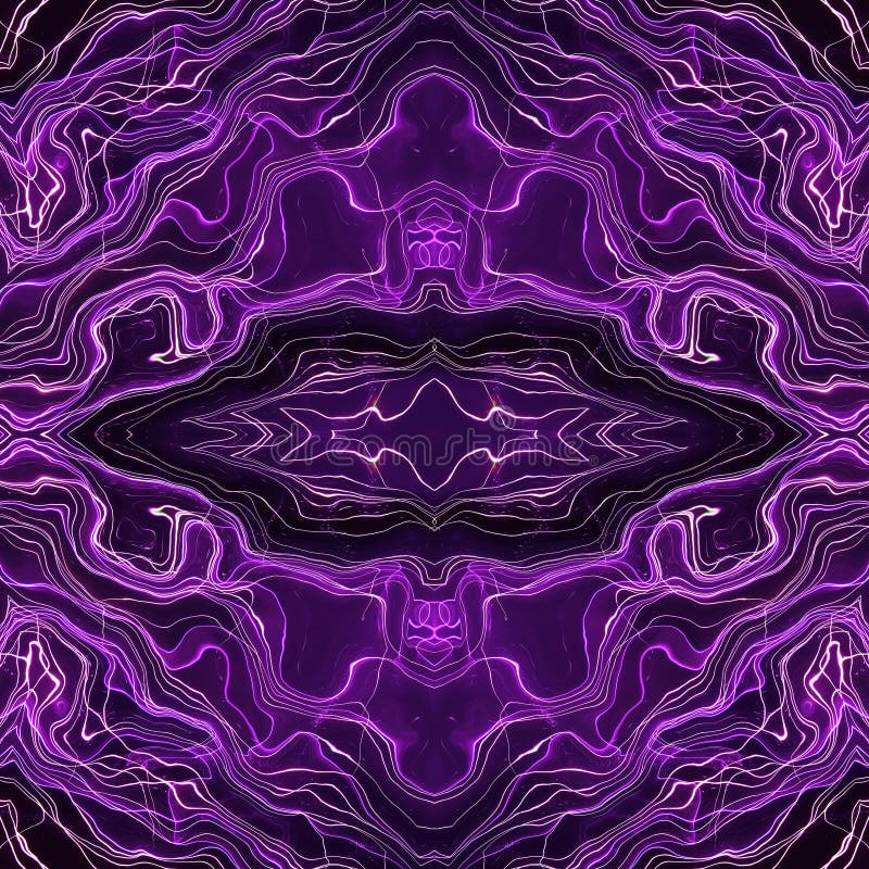 Purple Fantastic Pattern As Abstract Background. Stock Illustration ...