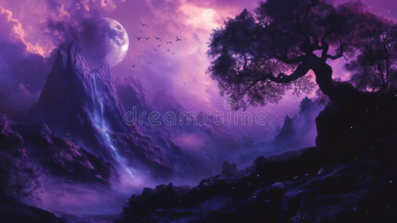 Purple fantasy stock photo. Image of glowing, glittering - 334206886